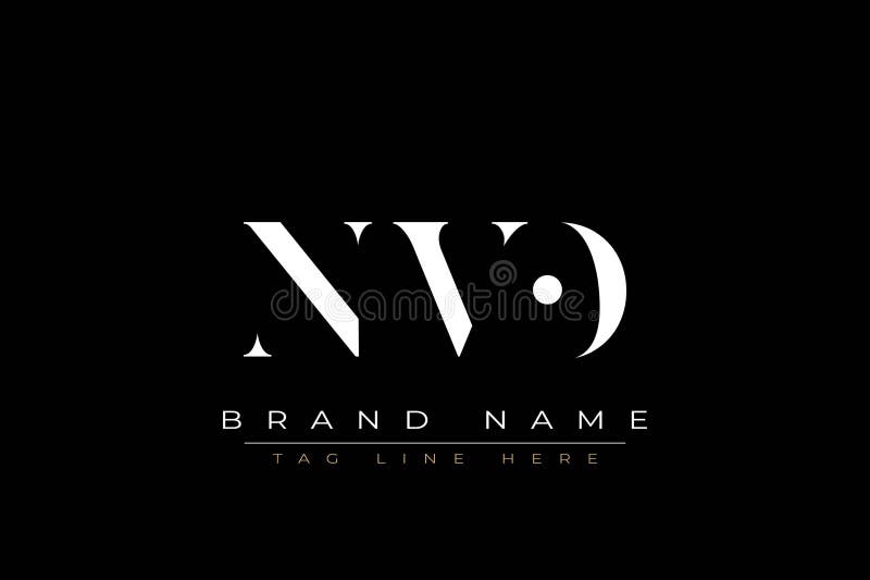 NVO Abstract Letter Logo Design Stock Vector - Illustration of brand ...