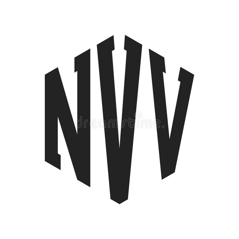 NVV Logo Design. Initial Letter NVV Monogram Logo Using Hexagon Shape ...