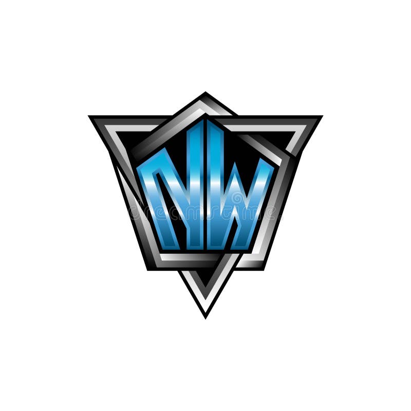 NW Blue Light Logo Monogram Geometric Design Stock Vector ... NW Blue Light Logo Monogram Geometric Design Stock Vector ...