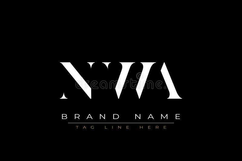 NWA Abstract Letter Logo Design Stock Vector - Illustration of ...