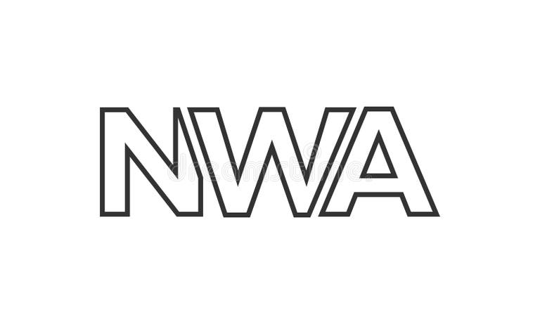 NWA Logo Design Template with Strong and Modern Bold Text. Initial ...