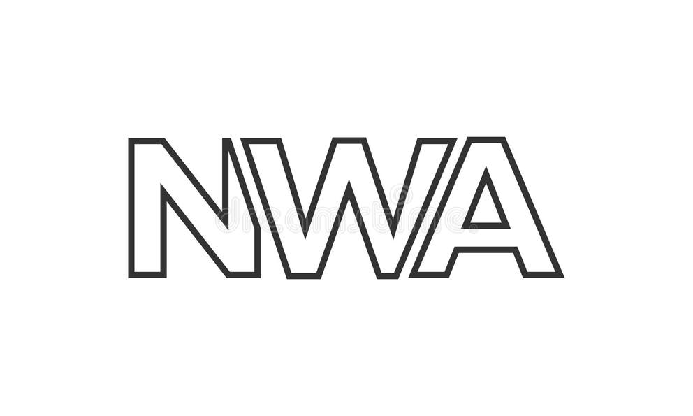 NWA Logo Design Template with Strong and Modern Bold Text. Initial ...