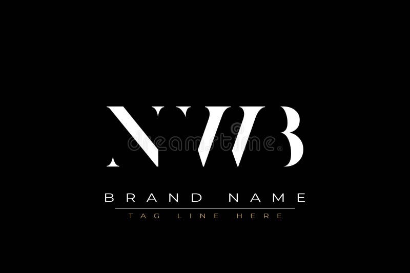 NWB Abstract Letter Logo Design Stock Vector - Illustration of ...