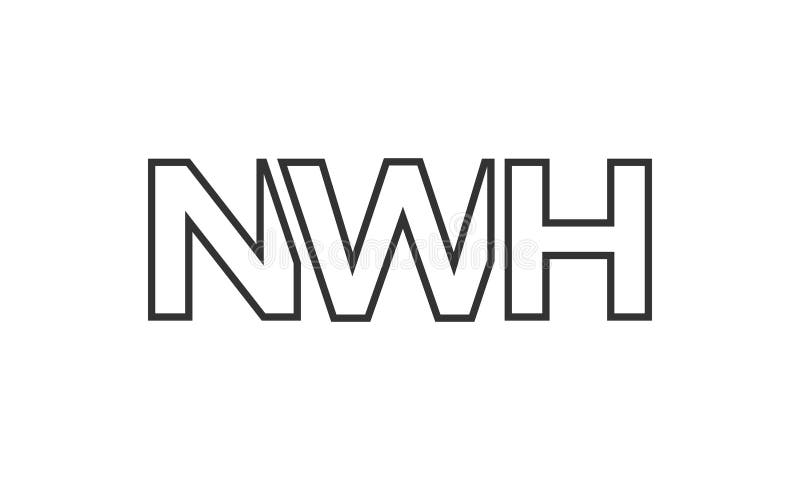 NWH Logo Design Template with Strong and Modern Bold Text. Initial ...