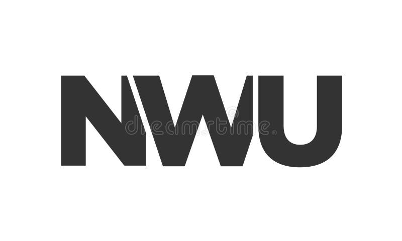 NWU Logo Design Template with Strong and Modern Bold Text. Initial ...