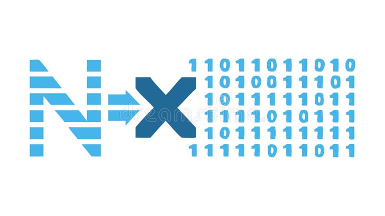 NX Binary Network, Digital Code Connection, Vector Design Generative AI ...