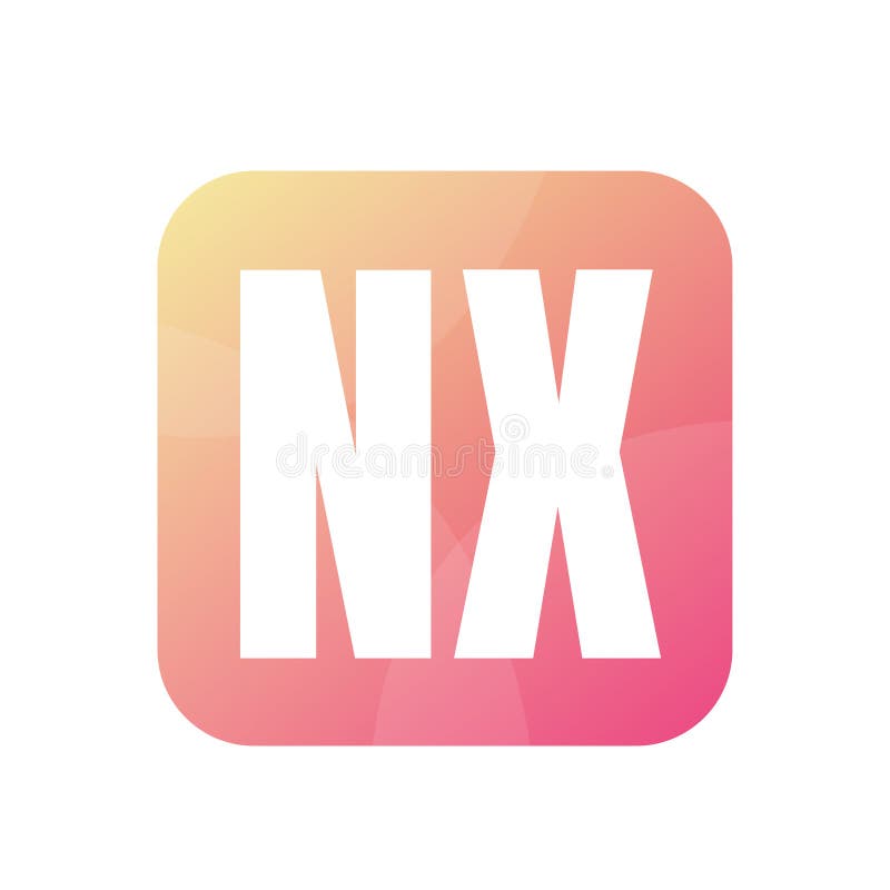 NX Letter Logo Design with Simple Style Stock Illustration ...
