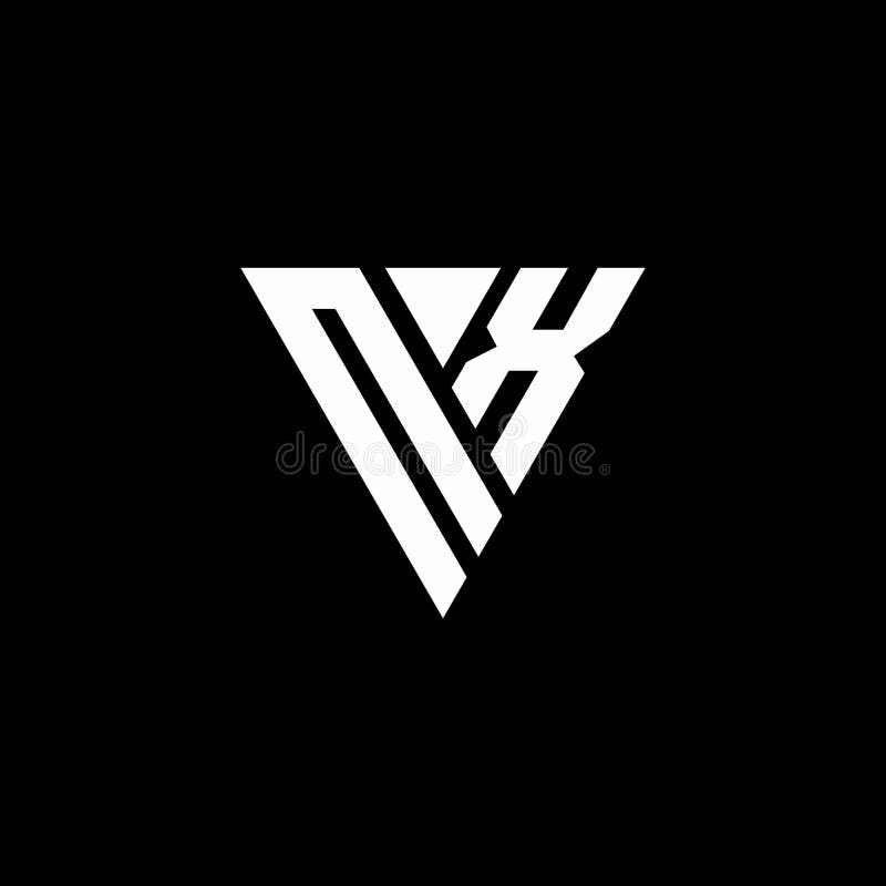 NX Logo Letter Monogram with Triangle Shape Design Template Stock ...