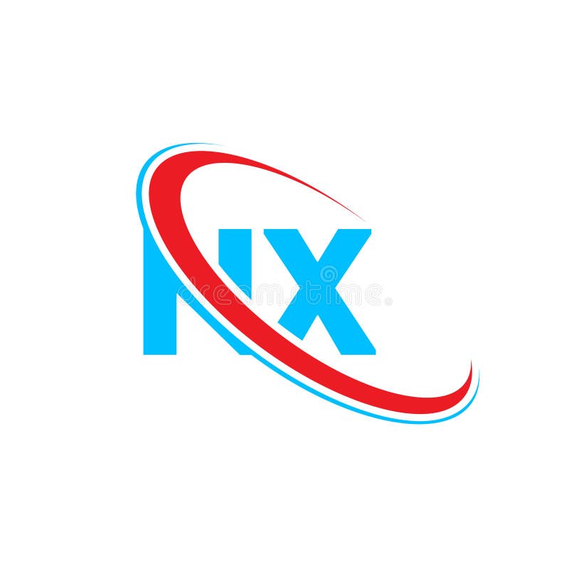 NX N X Letter Logo Design. Initial Letter NX Linked Circle Upercase ...