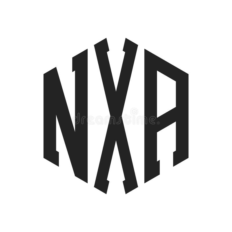 NXA Logo Design. Initial Letter NXA Monogram Logo Using Hexagon Shape Stock Illustration ...