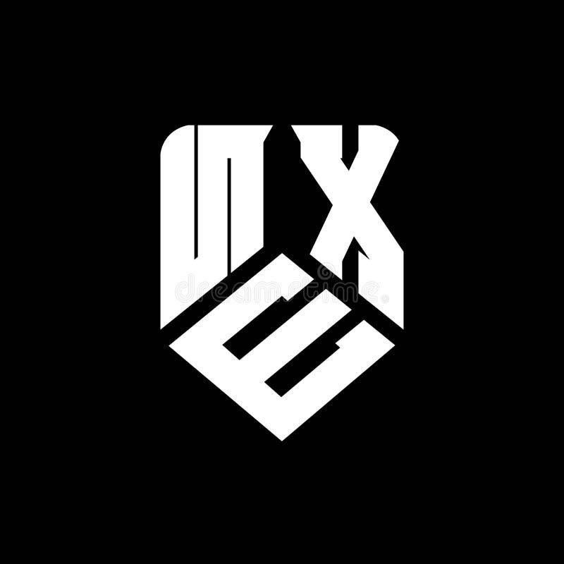 NXE Abstract Monogram Shield Logo Design on White Background. Stock ...