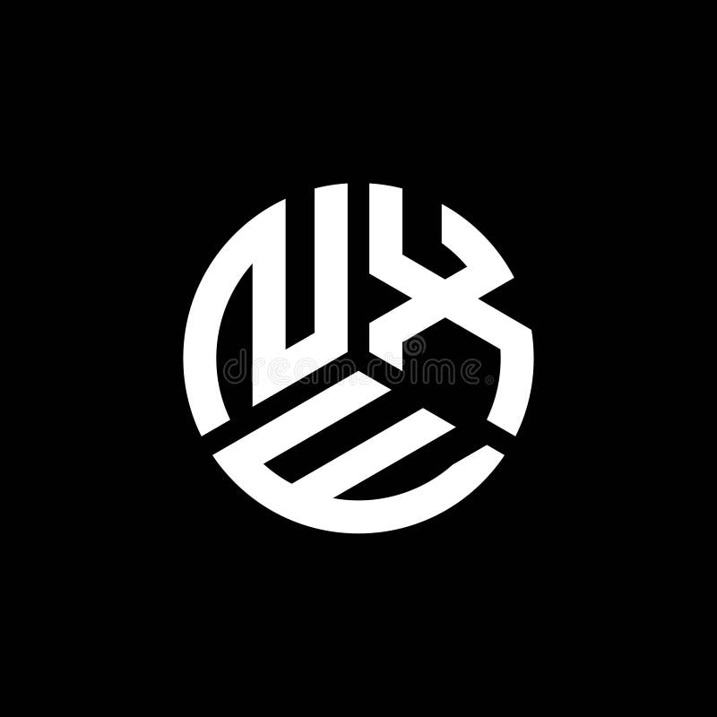 NXE Letter Logo Design on Black Background. NXE Creative Initials ...
