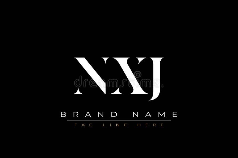 NXJ Abstract Letter Logo Design Stock Vector - Illustration of alphabet ...