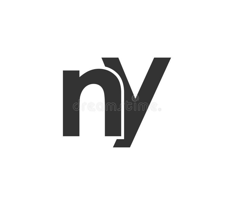 NY Creative Geometric Initial Based Modern and Minimal Logo. Letter N Y ...