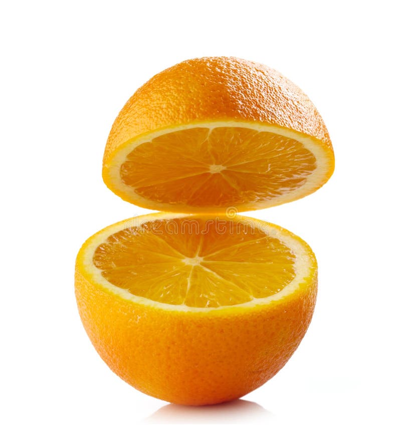 Ny halv apelsin fotografering för bildbyråer. Bild av banta - 29249321