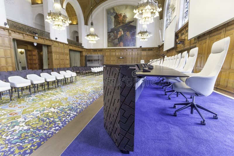 Ny Internationell Domstol Courtroom Redaktionell Arkivbild - Bild av ...