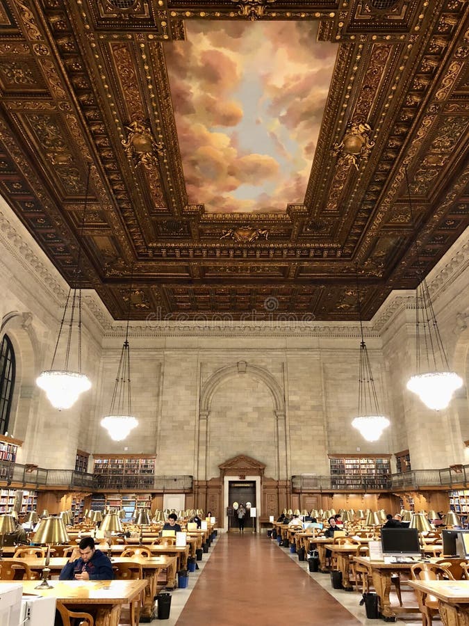 NY Library editorial stock photo. Image of plaza, ceiling - 216523553