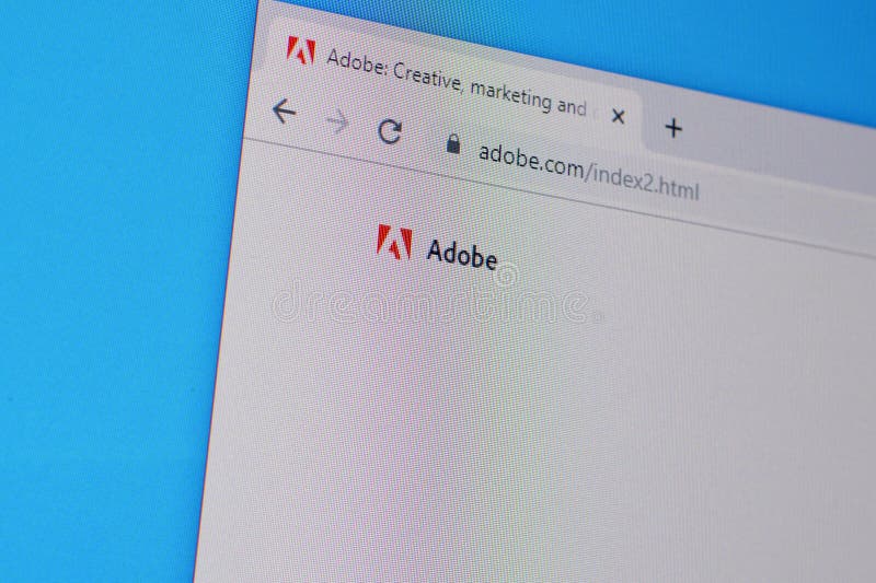 Homepage of Adobe Stock Website on the Display of PC, Url - Stock.adobe ...