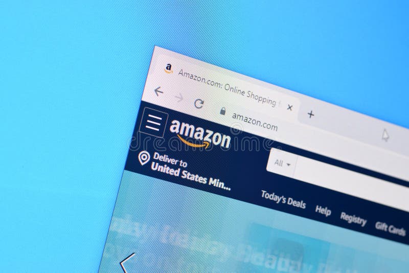 Homepage of Amazon Website on the Display of PC, Url - Amazon.com ...