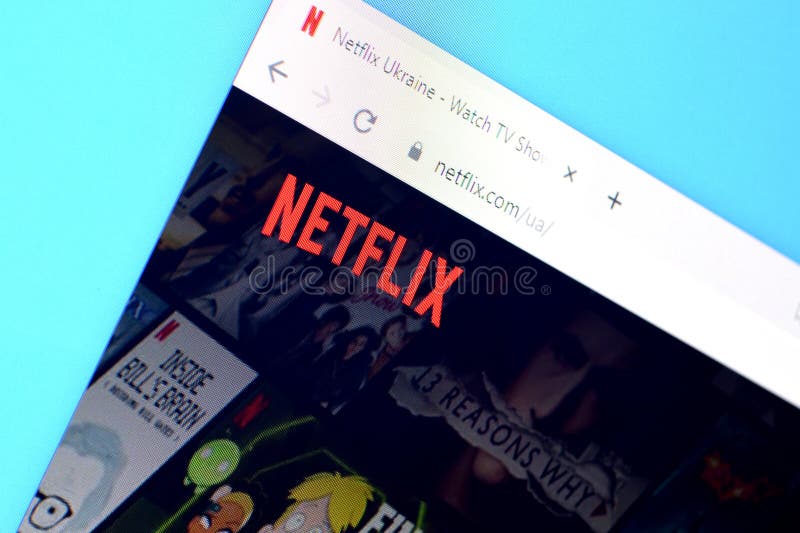 Homepage of Netflix Website on the Display of PC, Url - Netflix.com ...