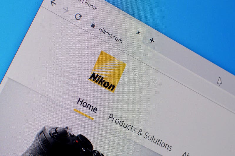 Homepage of Nikon Website on the Display of PC, Url - Nikon.com ...