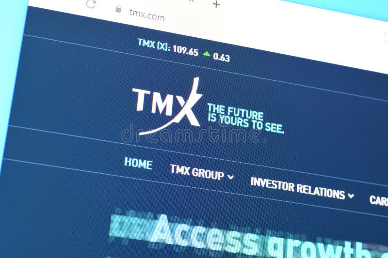 Homepage of Tmx Website on the Display of PC, Url - Tmx Editorial Photo ...