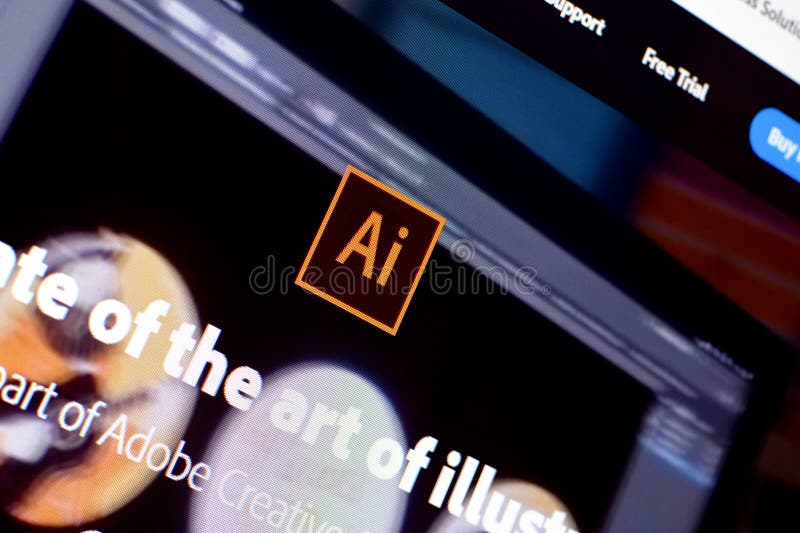 Web Page of Adobe Illustrator Product on Official Website on the ...