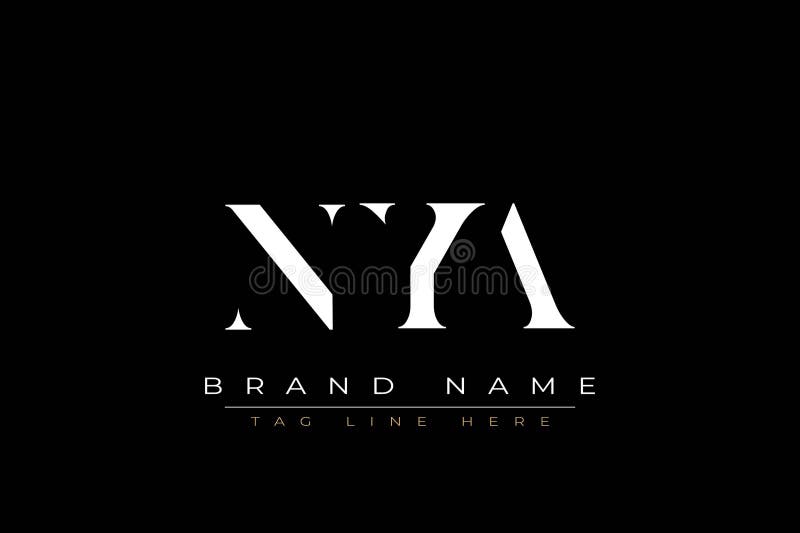 NYA Abstract Letter Logo Design Stock Vector - Illustration of business ...