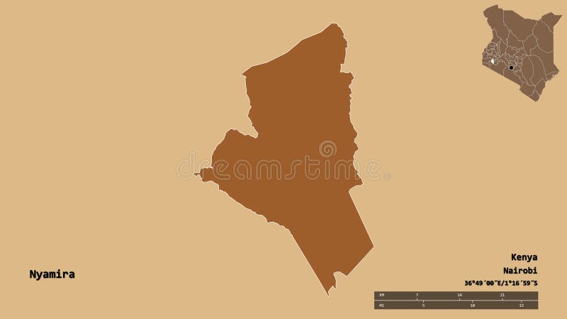 Nyamira, County of Kenya, Zoomed. Pattern Stock Illustration ...