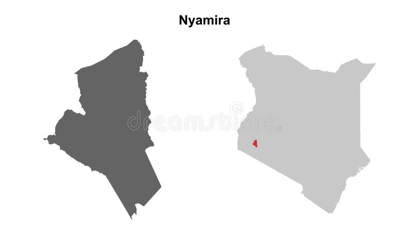 Nyamira outline map stock vector. Illustration of atlas - 379007479