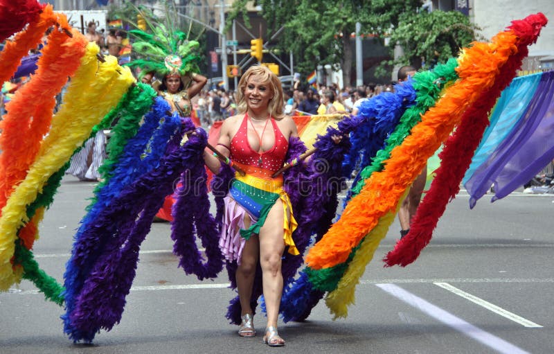 NYC: 2010 Gay Pride Parade editorial stock photo. Image of young - 14949113