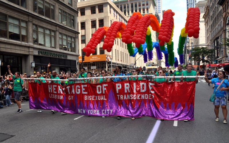 NYC: Gay Pride Parade editorial photo. Image of marches - 14127866