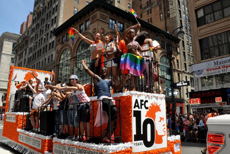 NYC: 2012 Gay Pride Parade editorial stock image. Image of float - 25437674