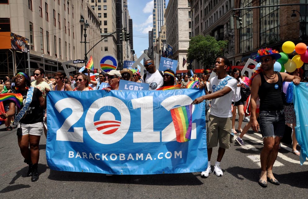 NYC: 2012 Gay Pride Parade editorial photography. Image of banner - 25437807