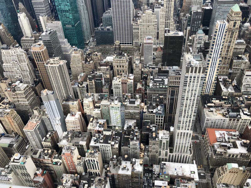 Manhattan birds eye view stock photo. Image of view - 186427938