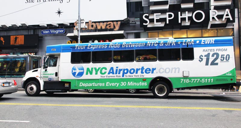 NYC Airporter editorial photo. Image of express, laguardia - 22223656