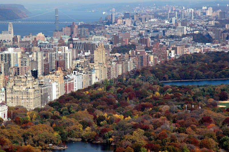 NYC: Central Park & Upper West Side View Stock Photo - Image of autumn ...