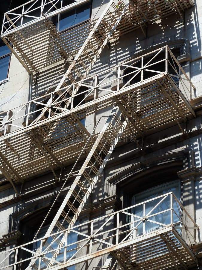 Fire Escape on a Building in New York City Stock Image - Image of ...