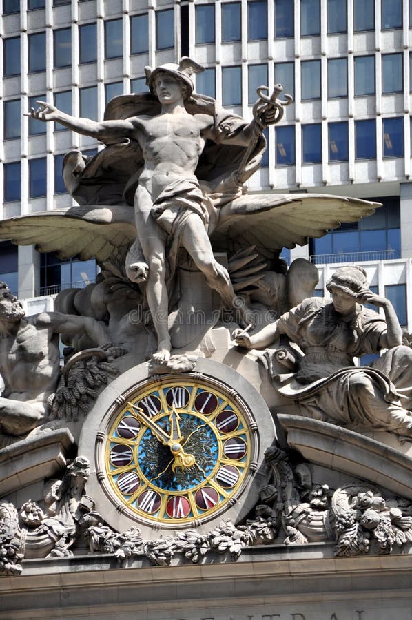 NYC: Grand Central Station S Mercury & Clock Editorial Photography ...