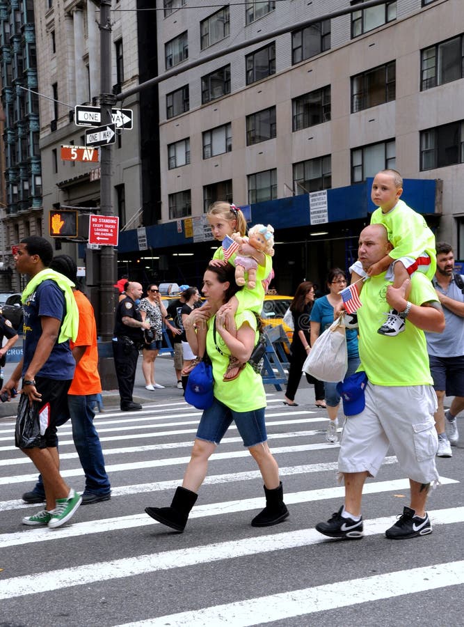 NYC: Labour Day Parade Marchers Editorial Stock Photo - Image of ...