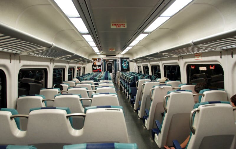NYC: Long Island Railroad Car Interior Editorial Photography - Image of ...