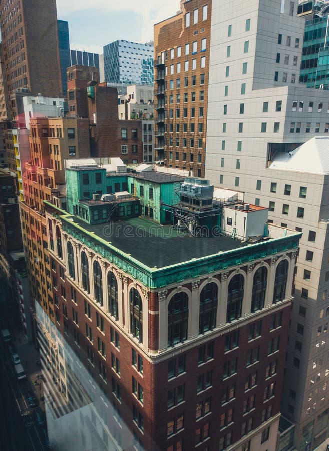 NYC Manhattan Skyline Rooftop View Editorial Photography - Image of ...