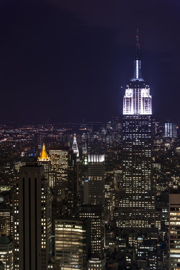 Nyc night view editorial stock photo. Image of city, office - 37686803