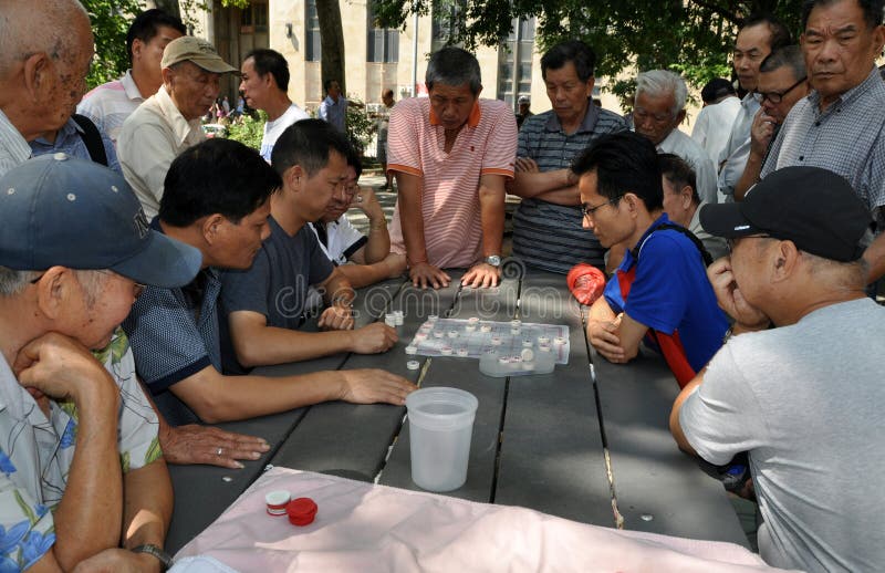 NYC: Playing Checkers in Chinatown Editorial Stock Photo - Image of ...