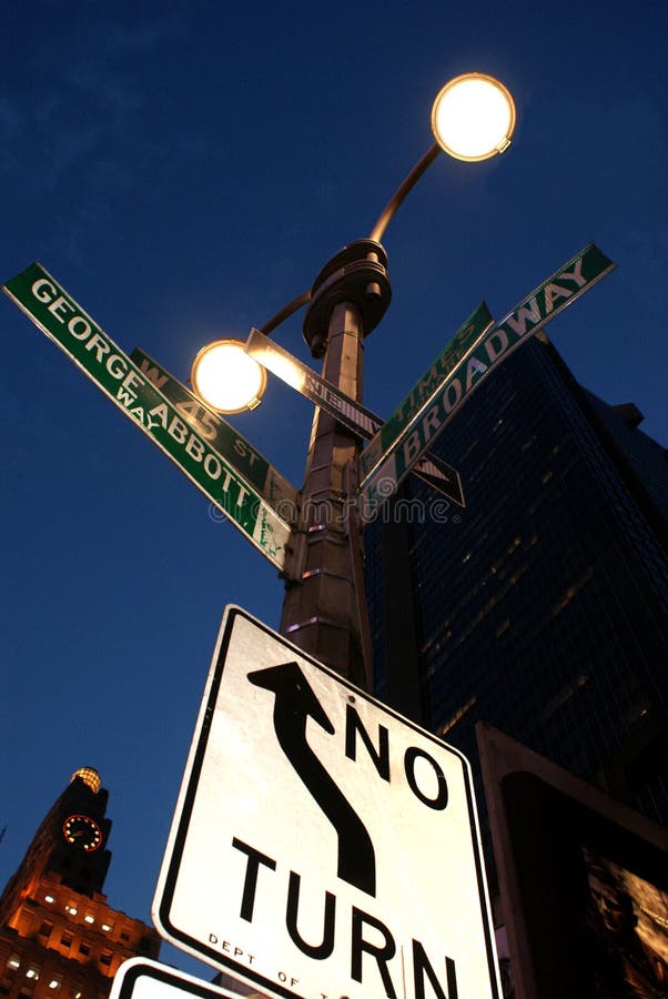 NYC Street Signs stock image. Image of york, street, dusk - 12700185