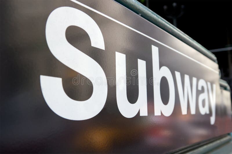 NYC Subway Sign editorial stock photo. Image of subway - 26602918