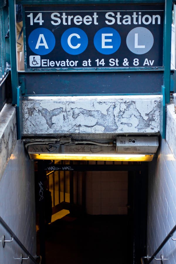 NYC Subway Station Bench stock image. Image of commute - 23189749