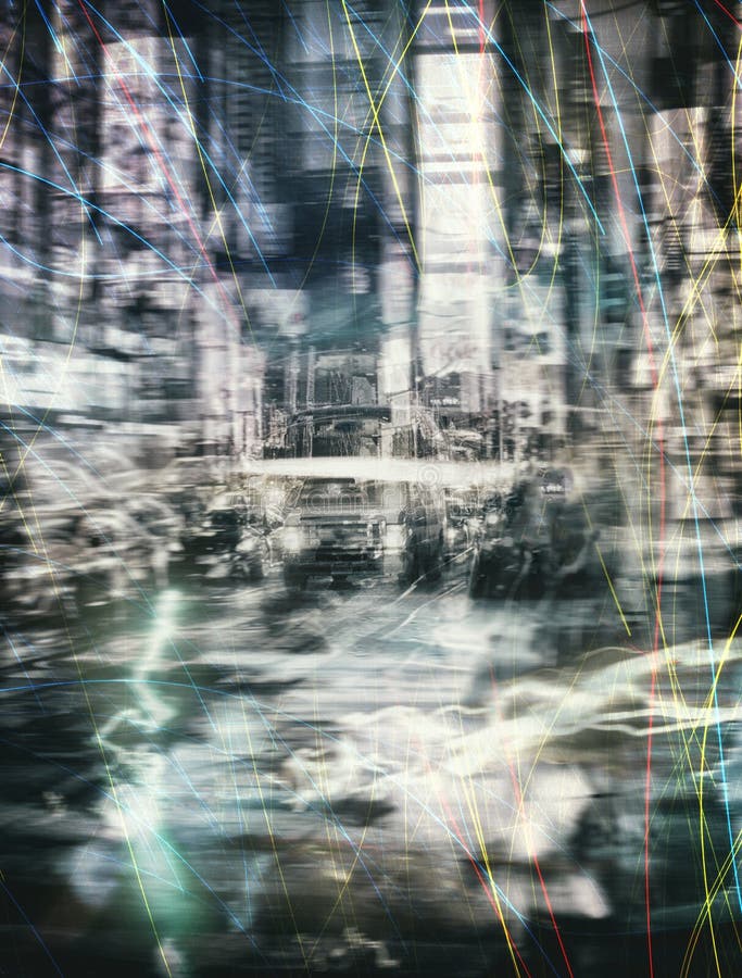 City Day Times. Morning And Noon, Evening And Night Cityscape ...