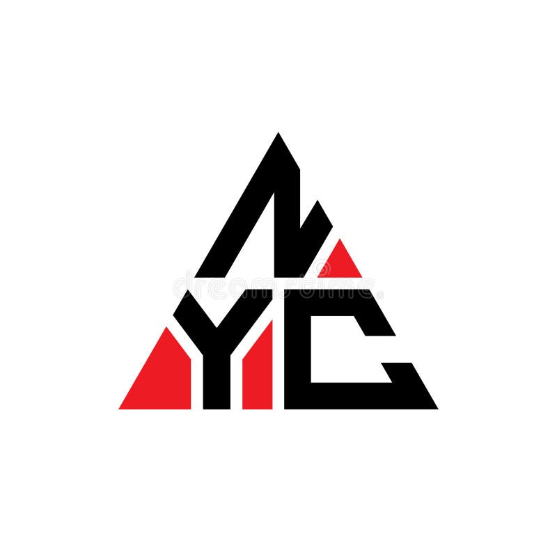 NYC Triangle Letter Logo Design with Triangle Shape. NYC Triangle Logo ...