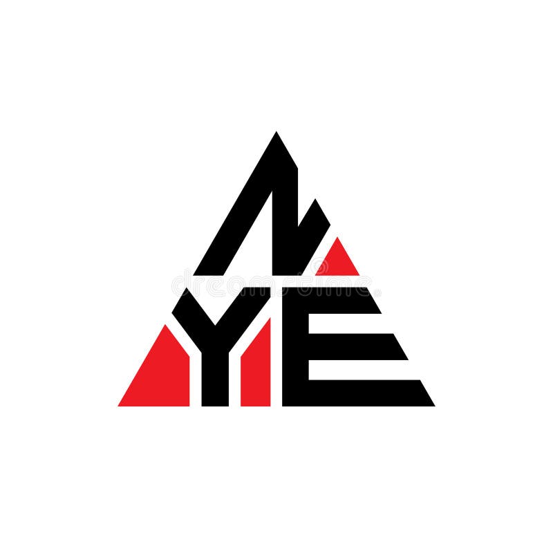NYE Triangle Letter Logo Design with Triangle Shape. NYE Triangle Logo ...
